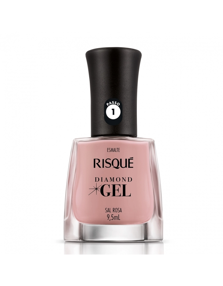 Esmalte Risqué Diamond Gel Sal Rosa Cremoso 9,5ml - Caixa com 6 unidades NU