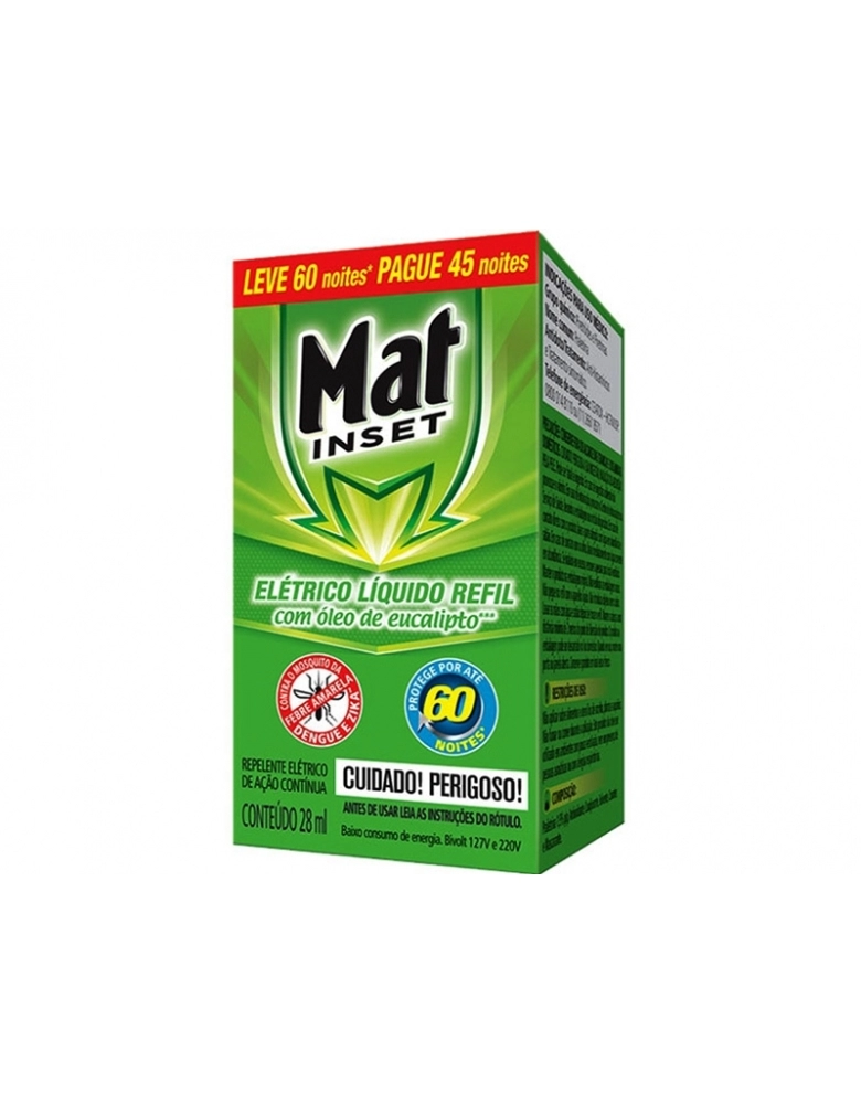 Repelente Líquido Mat Inset Refil 28ml 45 Noites
