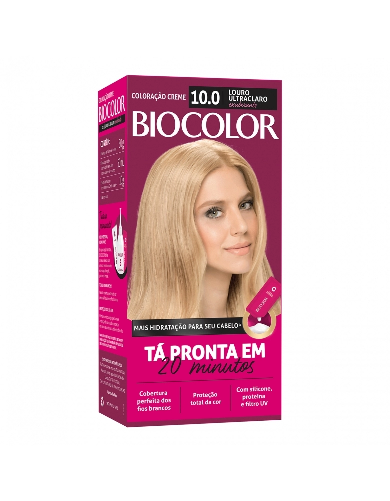 Tinta de Cabelo Biocolor Mini Kit Super Louro Exuberante 10.0