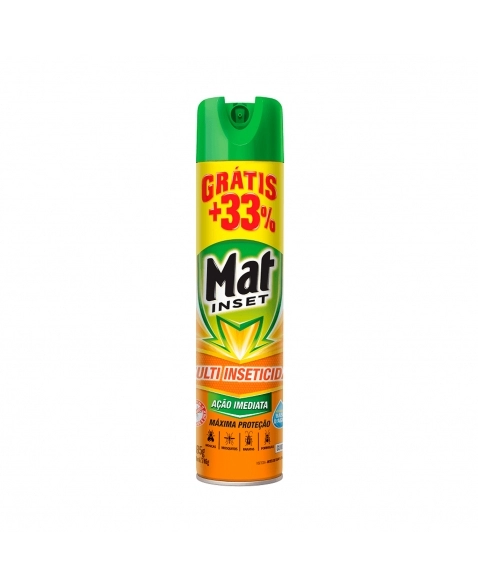 Mat Inset Aerossol Multi Inseticida 360ml Grátis 33%