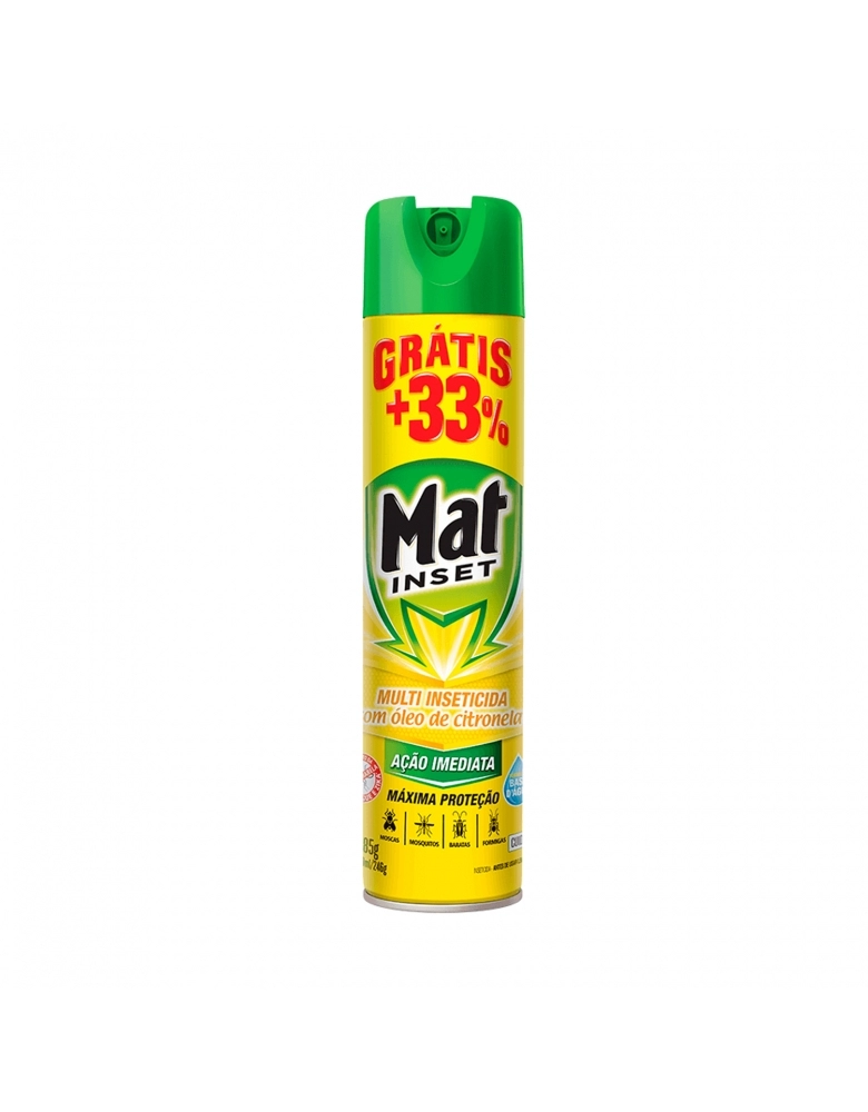 Mat Inset Aerossol Multi Citronela 360ml Grátis 33%